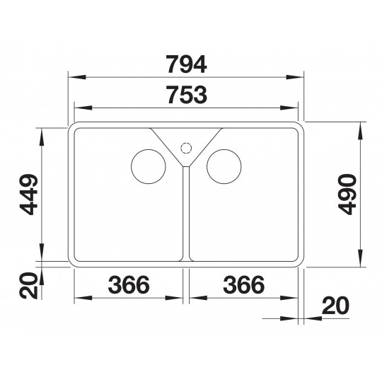 Kuchyňský dřez Blanco Villae Farmhouse dvoudřez Zářivě bílá 525164 ...