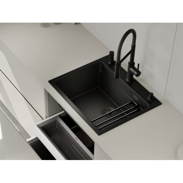 Kuchyňská baterie Blanco Catris-S Flexo Filter Černá matná 526707 ...